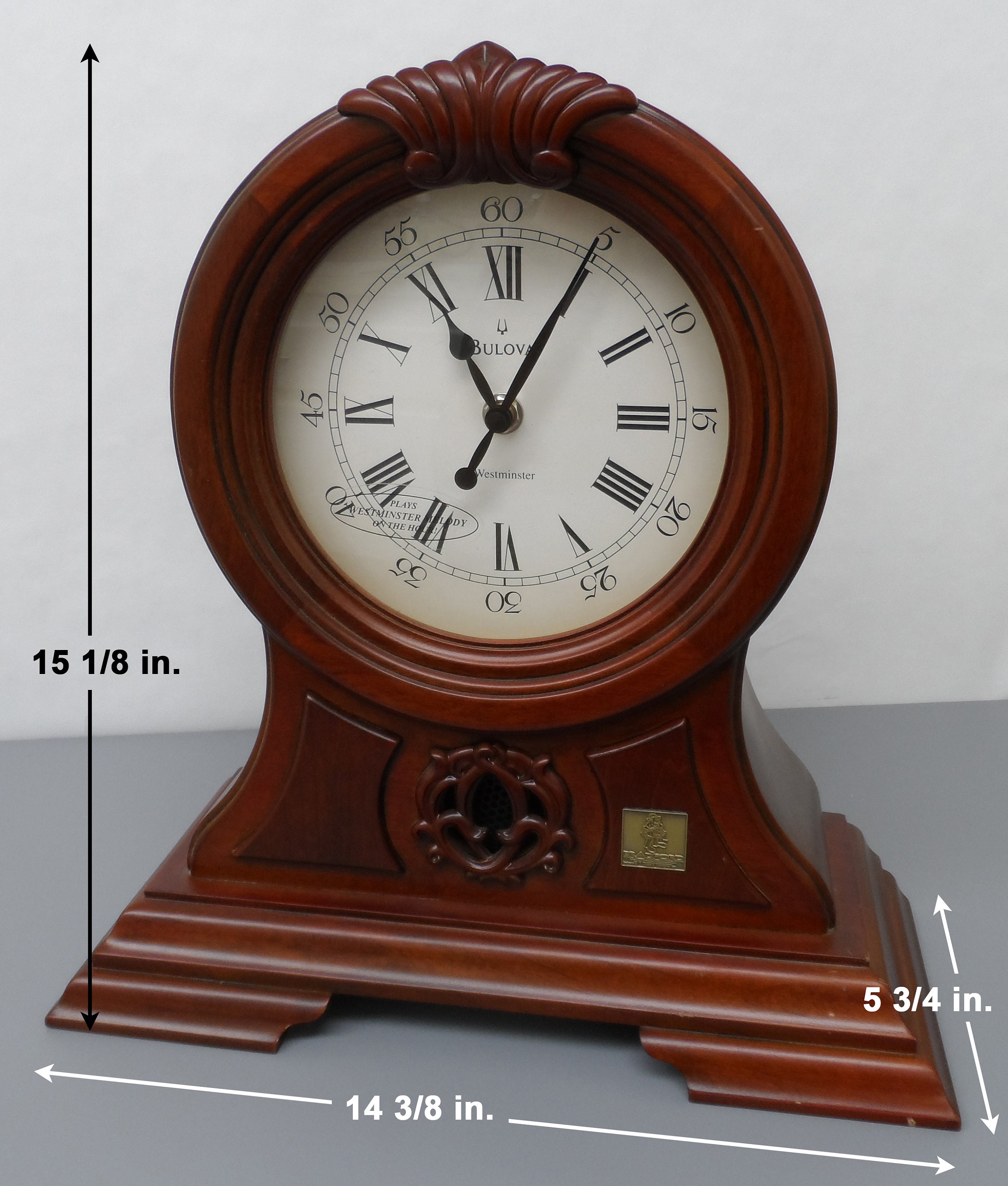 Bulova Mantle Clock "the Marlborough" - Etsy