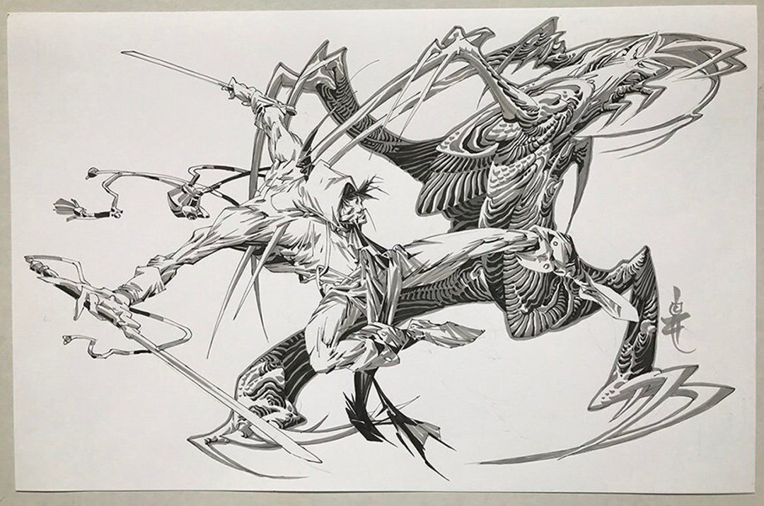 Pen and Ink Wash Original Art ALEX NINO - Etsy