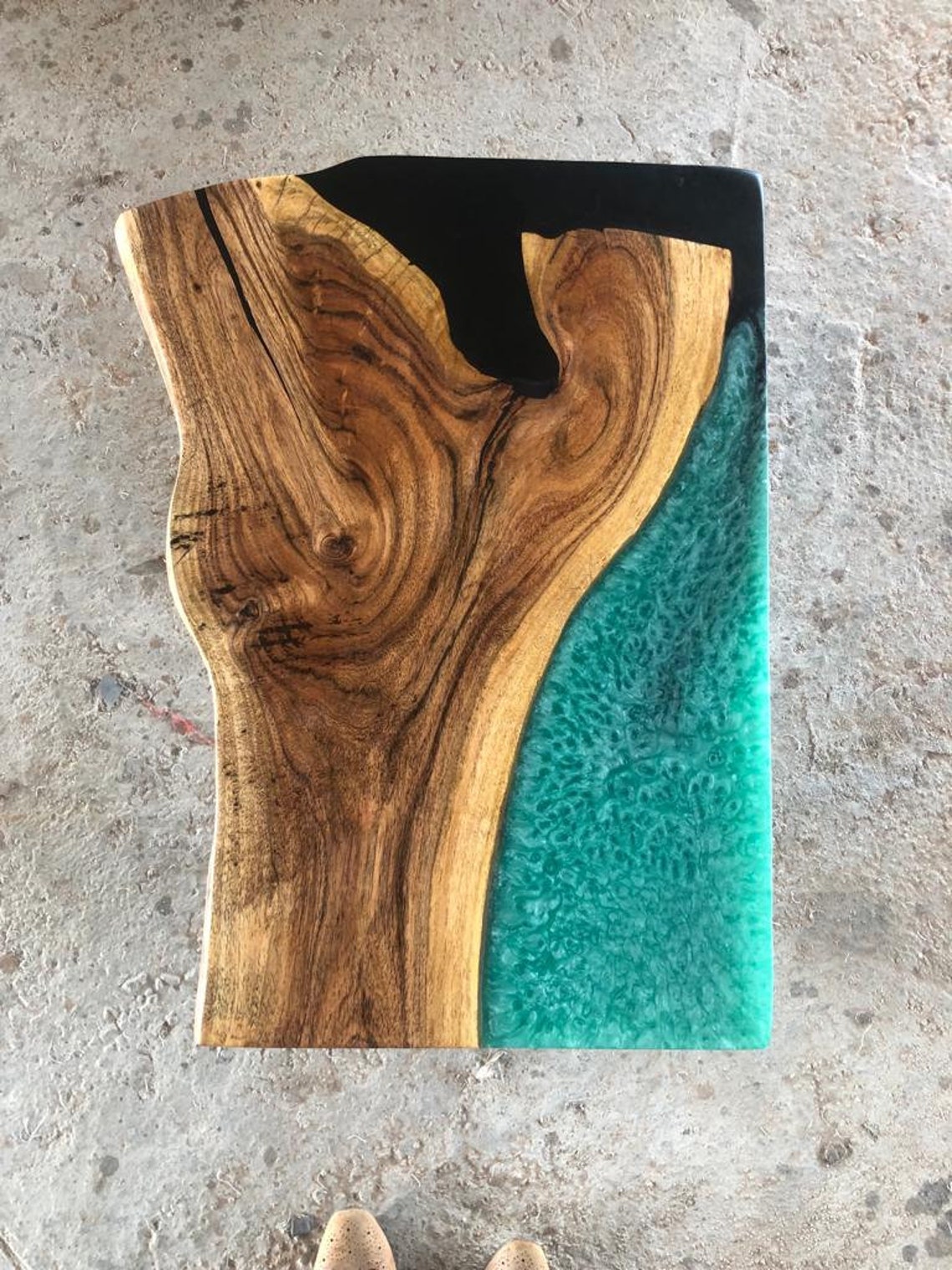 Epoxy Table Top Center Corner Side Sofa Dining Table Wooden Handcrafted ...