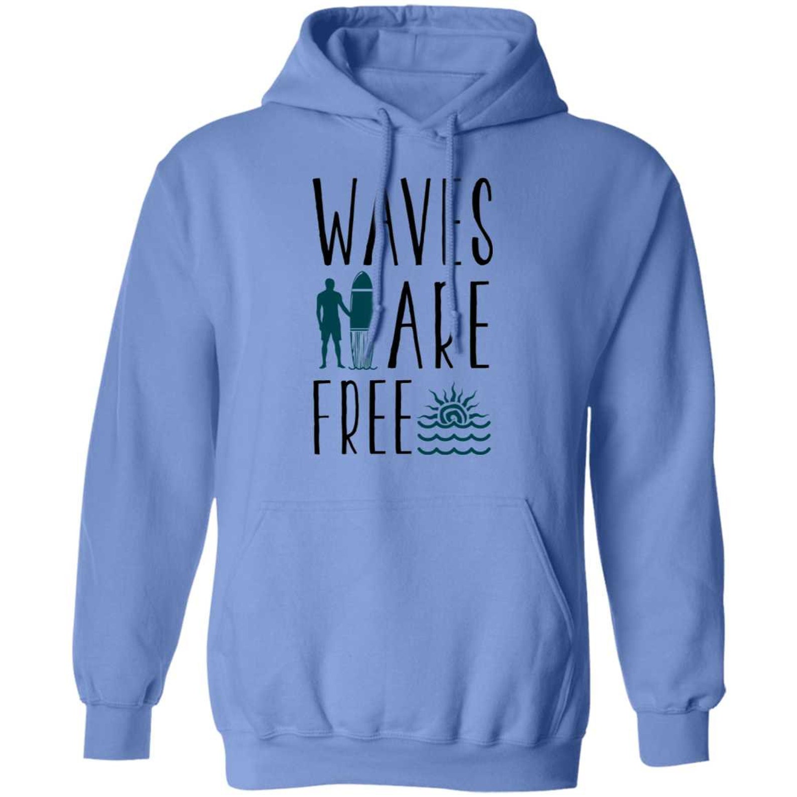 Waves Are Free Surfing Pullover Hoodie - Etsy