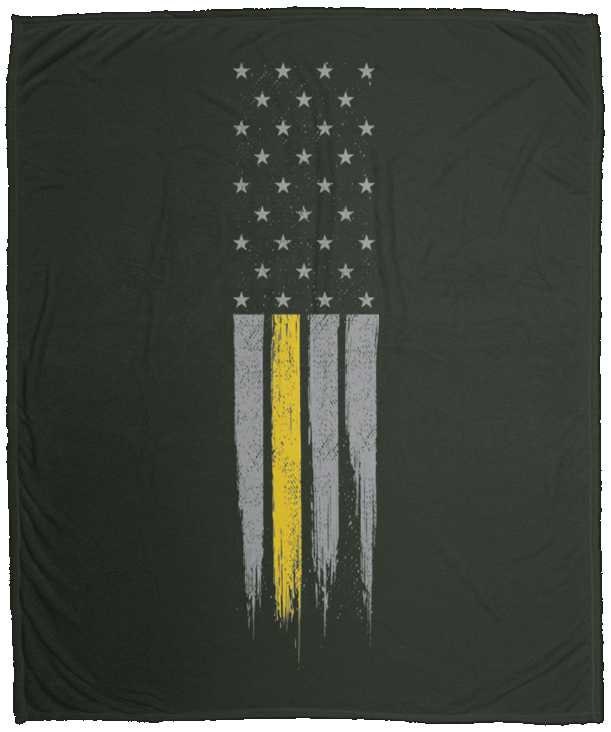 Dispatch Thin Yellow Line American Flag Fleece Blanket - 50x60 - Etsy