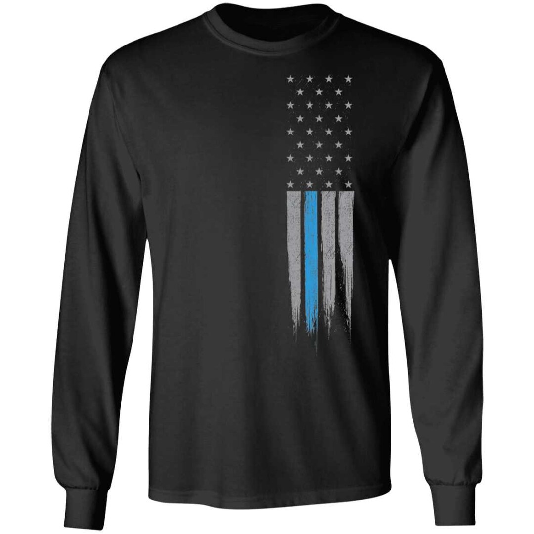 Doctor Thin Line American Flag Long Sleeve T-shirt - Etsy