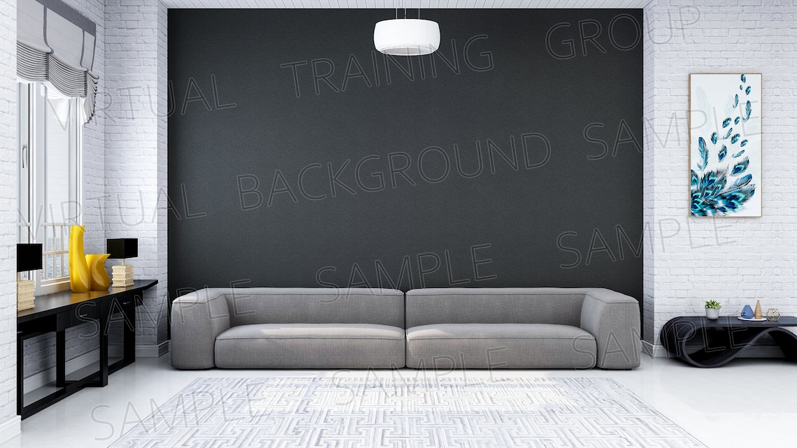 Fondo virtual para reuniones de zoom: moderno minimalista sala | Etsy