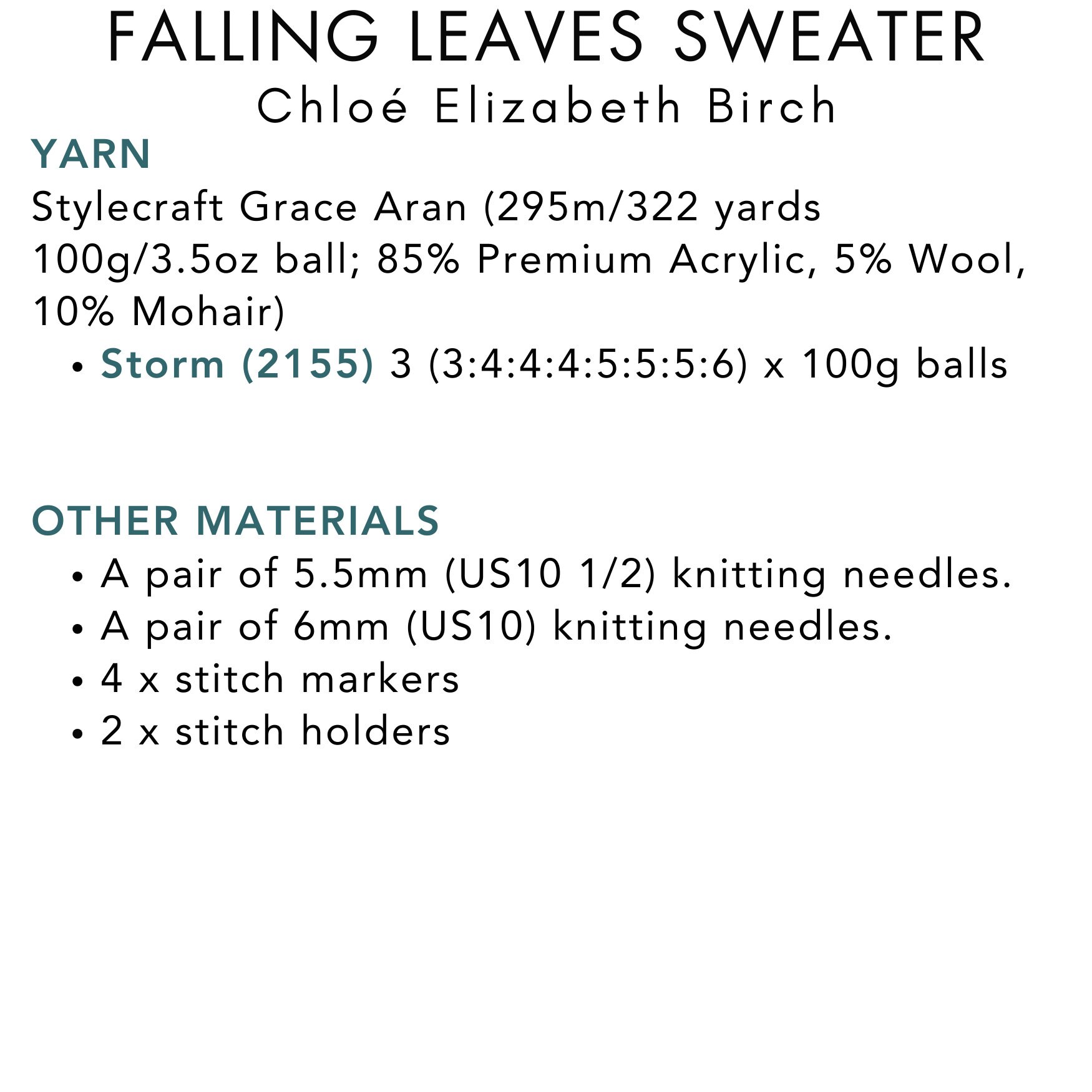 Falling Leaves Sweater Knitting Pattern PDF Download Easy Knit - Etsy