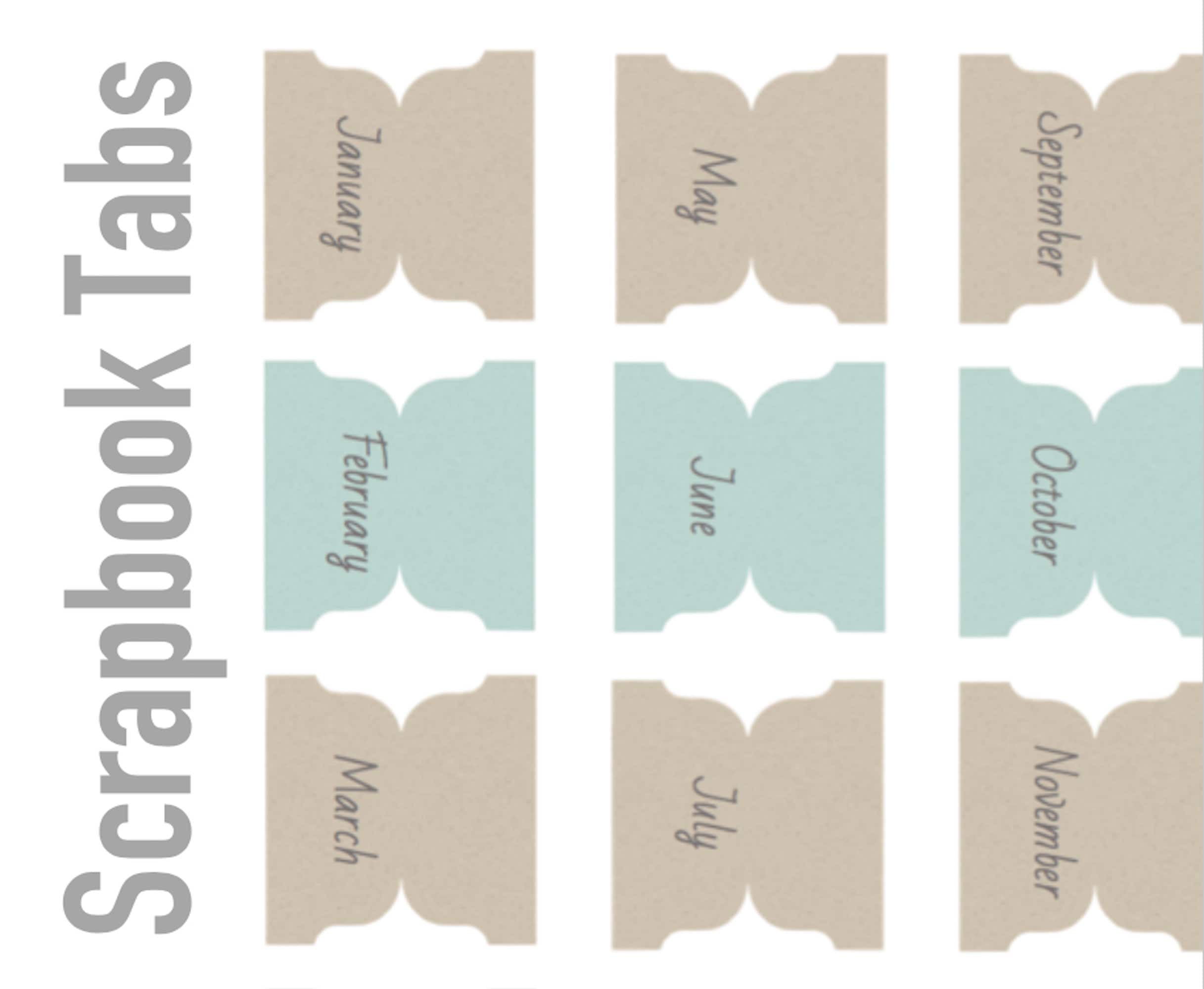 Homeschool Scrapbook & Planner PRINTABLE TABS - Etsy Denmark