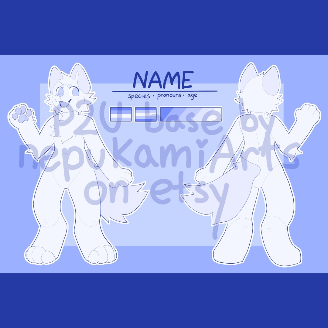 Base- Furry Canine-referentieblad - Etsy Nederland