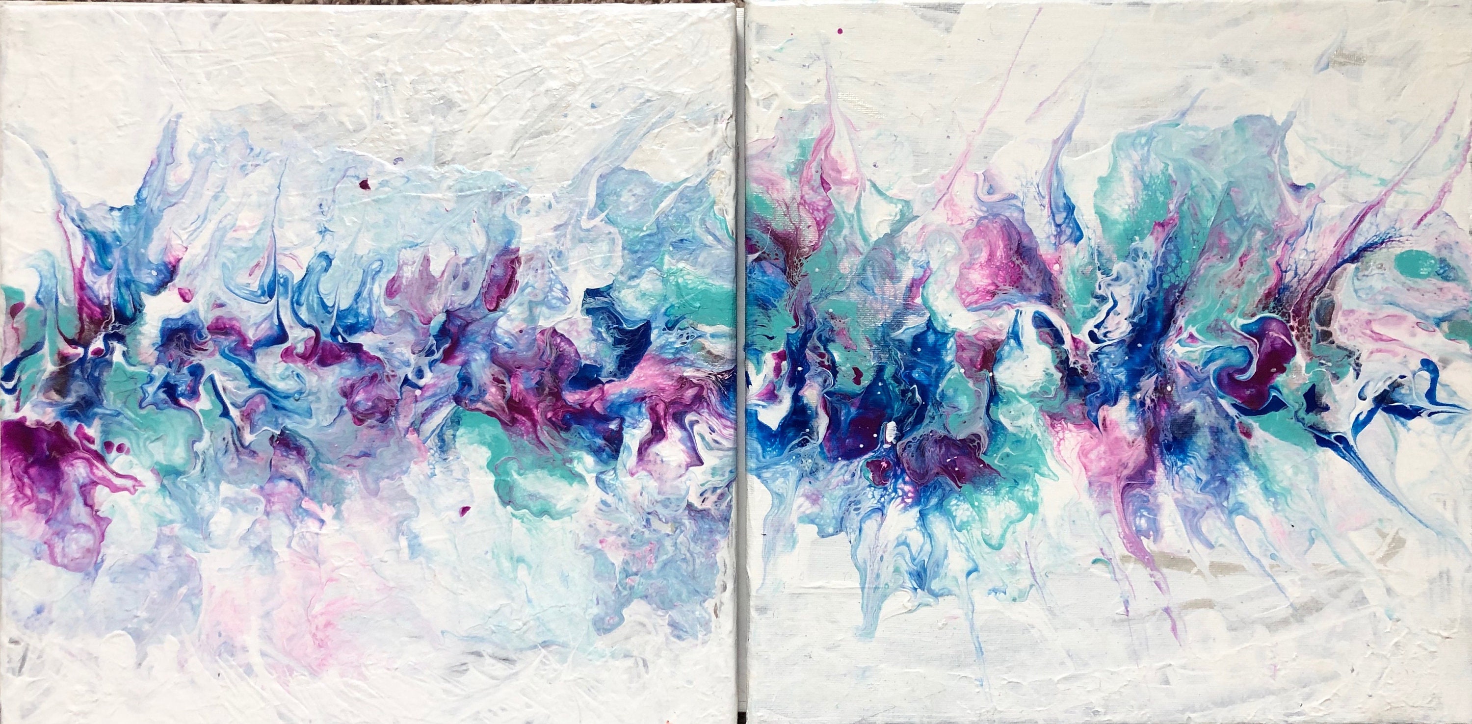 Abstract Pour, Pastel Colors, Pastel Painting, Acrylic Pour - Etsy