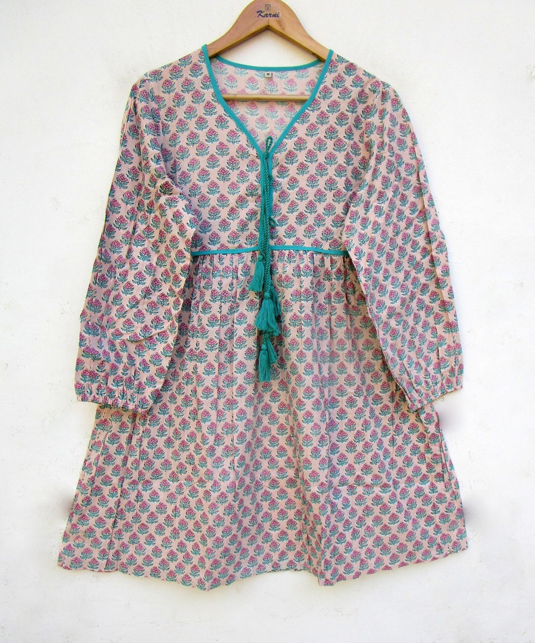 Women Mini Maxi Dress V Neckline With Tassel Mini Maxi Dress Long ...