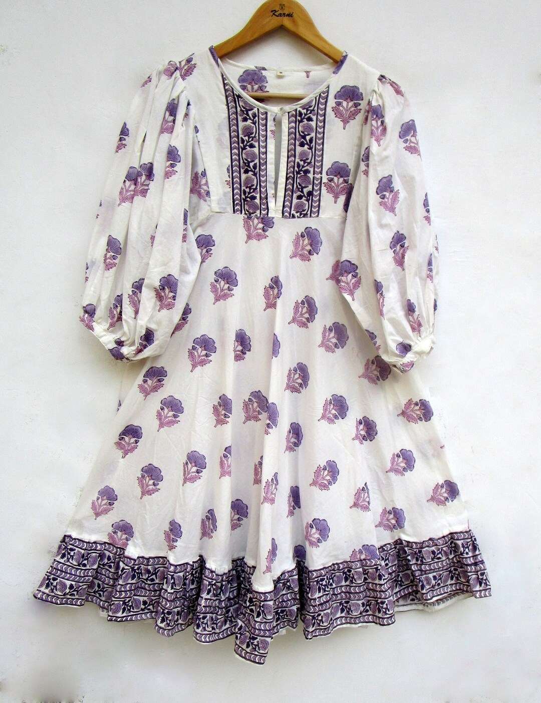 Midi Style Maxi Dress Henley Neckline With Buttons Midi Dress 3/4th ...