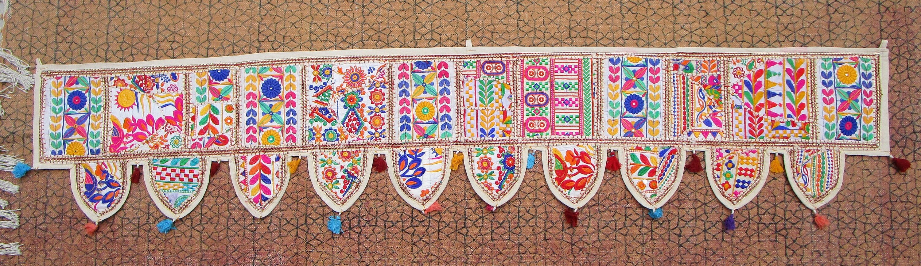 Multi Colors Embroidery Design Wall Hangings / Cotton - Etsy