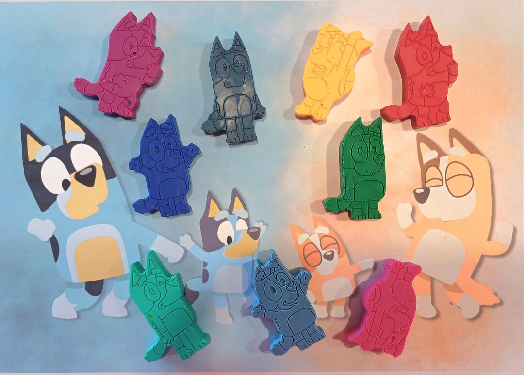 Bluey Crayon Party Favours - Set of 24 - Etsy Australia