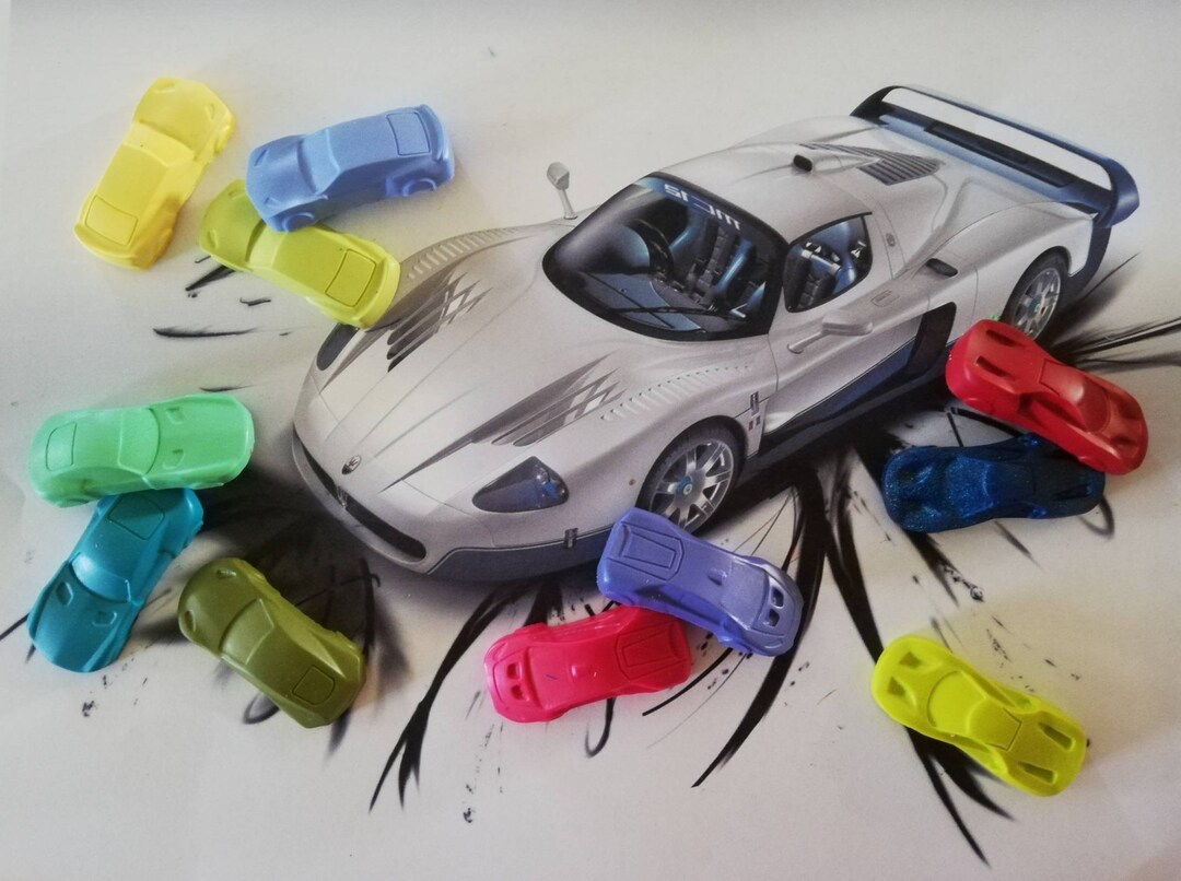 Sports Car Crayon Party Favours - Set of 24 Crayons - Etsy Australia