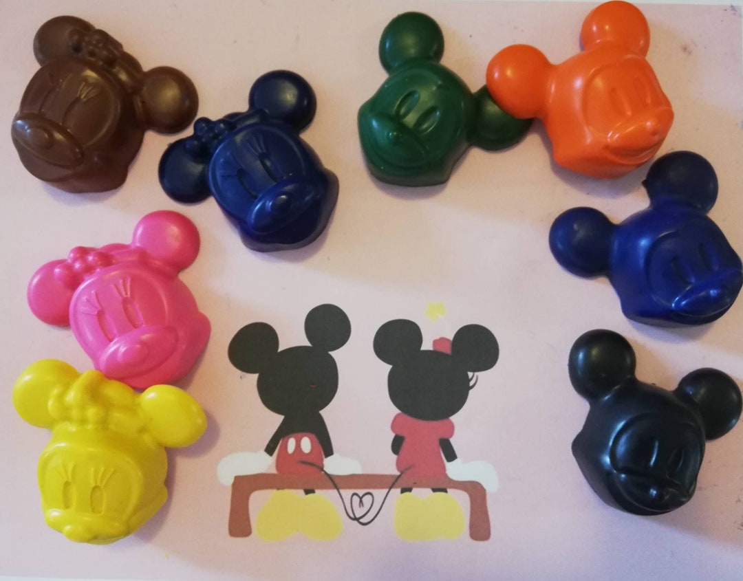 Mickey and Minnie Mouse Crayons Extra Large - Etsy Australia