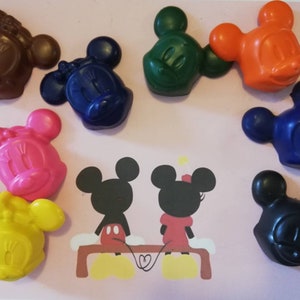 Mickey and Minnie Mouse Crayons Extra Large - Etsy Australia