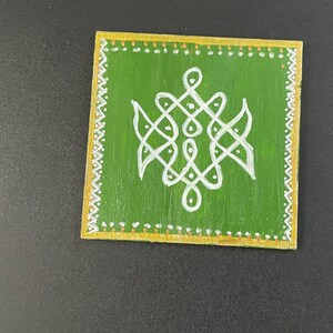 Ethnic Coaster , Dot Kolam Hand-painted Decor,pooja Room Decor, Pulli Kolam Coaster Art,diwali ...