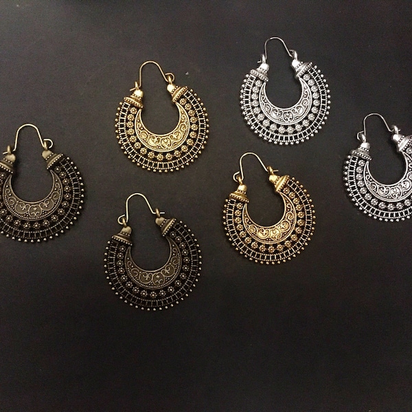 Aztec Hoop Earrings - Etsy