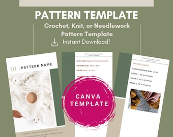 Minimalist Canva Pattern Template - Etsy