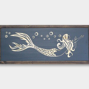 Carved Mermaid Wall Art || Nautical Decor || Sea Life Decor || Coastal ...