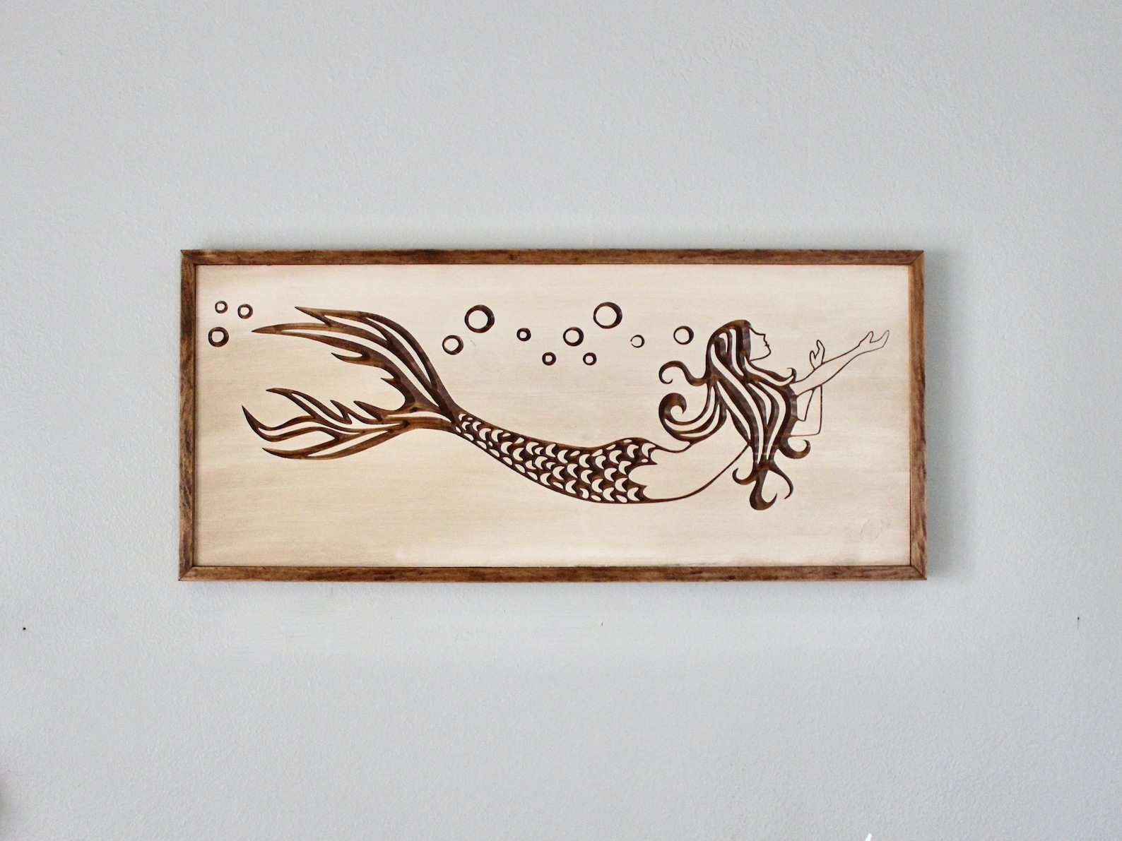 Carved Mermaid Wall Art || Nautical Decor || Sea Life Decor || Coastal ...