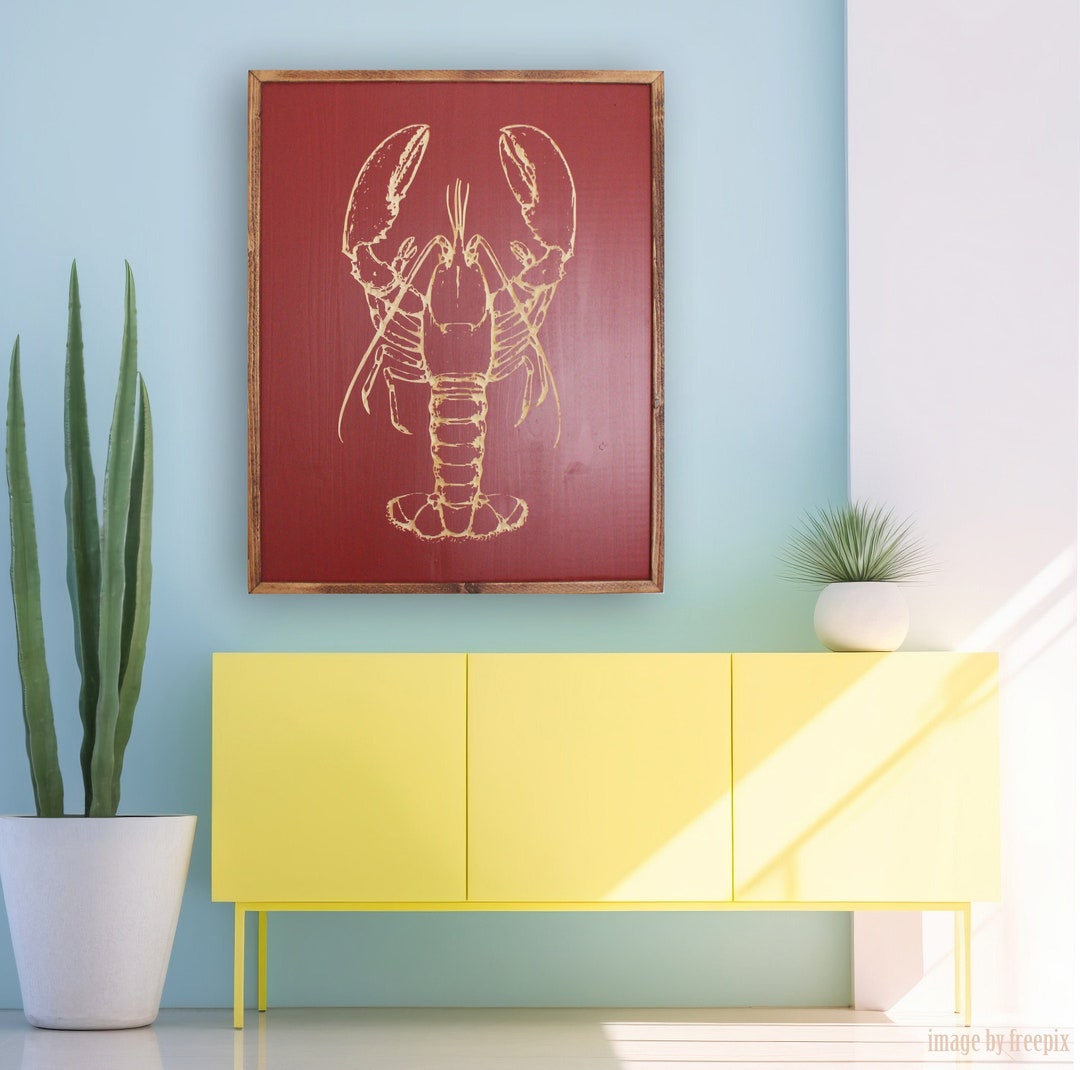 Carved Lobster Wall Art - Nautical Decor - Coastal Home - Beach House ...