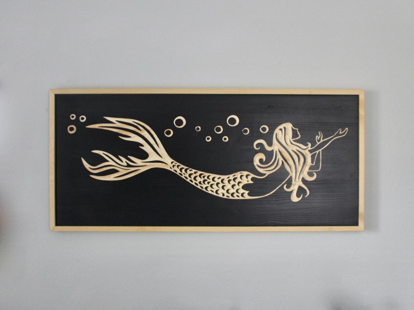 Carved Mermaid Wall Art || Nautical Decor || Sea Life Decor || Coastal ...