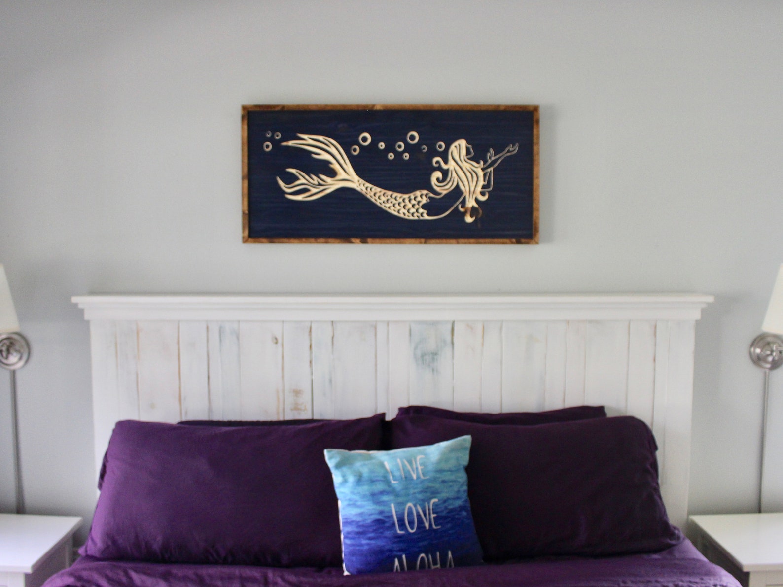 Carved Mermaid Wall Art Nautical Decor Sea Life Decor - Etsy