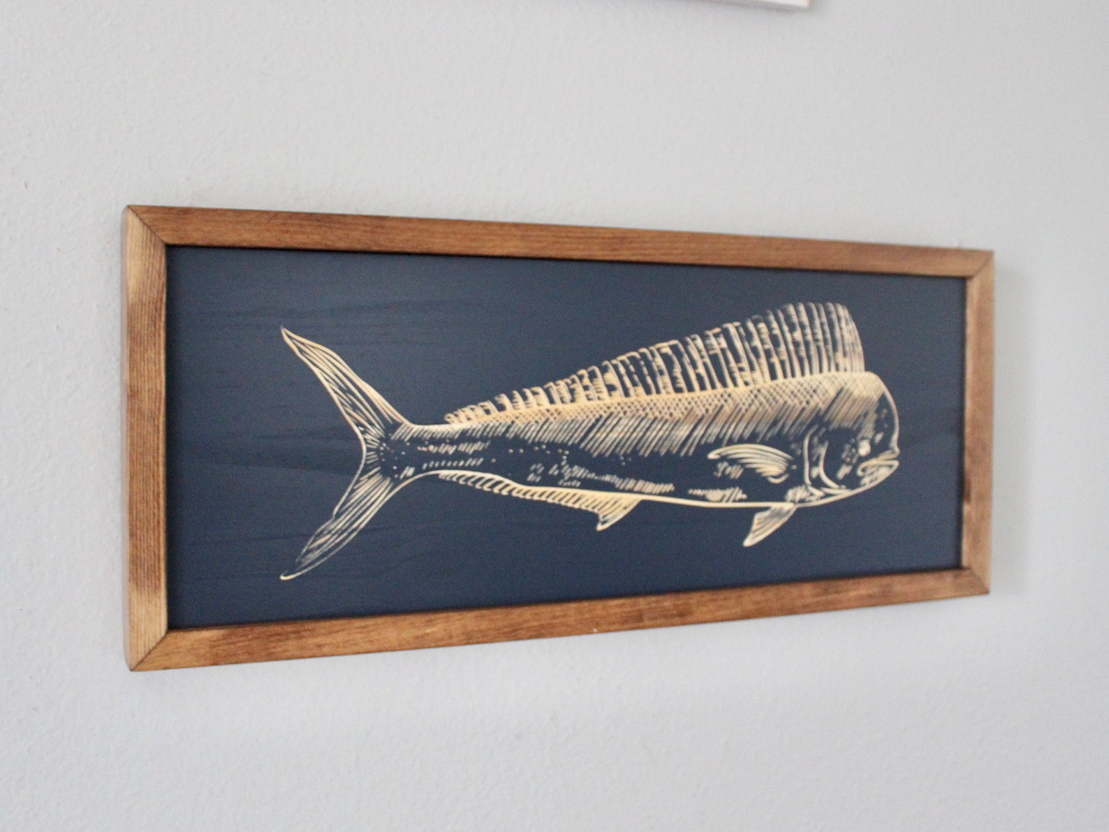 Carved Dolphin Fish Wall Art || Nautical Decor || Fishing Decor || Mahi ...
