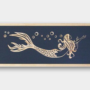 Carved Mermaid Wall Art || Nautical Decor || Sea Life Decor || Coastal ...