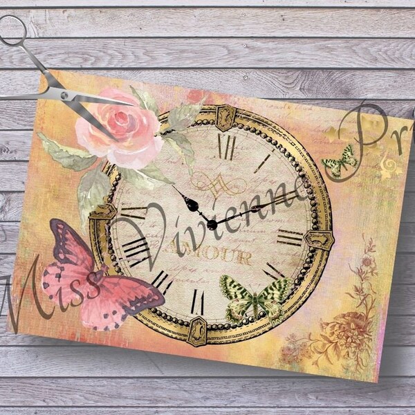 Shabby Chic Clock - Etsy