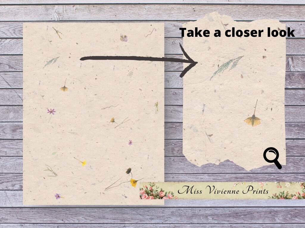 Digital Paper Sheet,printable Paper, Textured Paper, Pressed Flowers ...