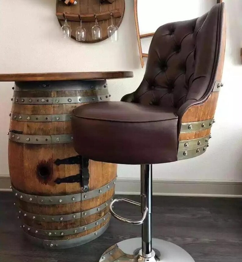 Luxury Wine Barrel Stool Stand Stool With Chairs Coffee Stool Whiskey ...