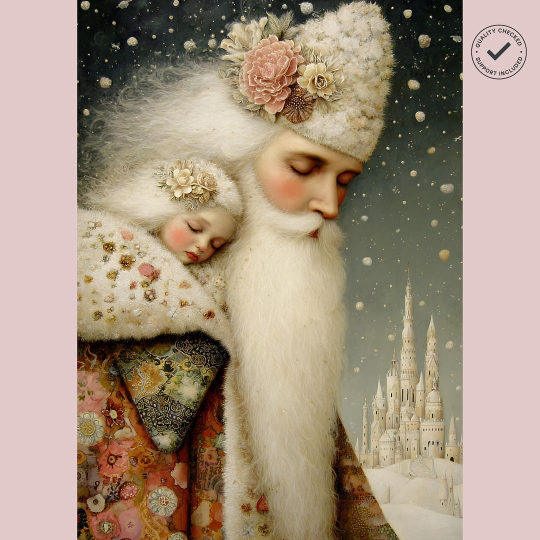 DIGITAL Pink Rococo Christmas Card - Download Print - Etsy