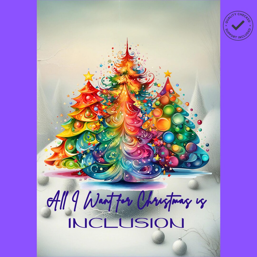Christmas Card LGBTQ+ Inclusive Digital | Rainbow Trees | Diversity ...