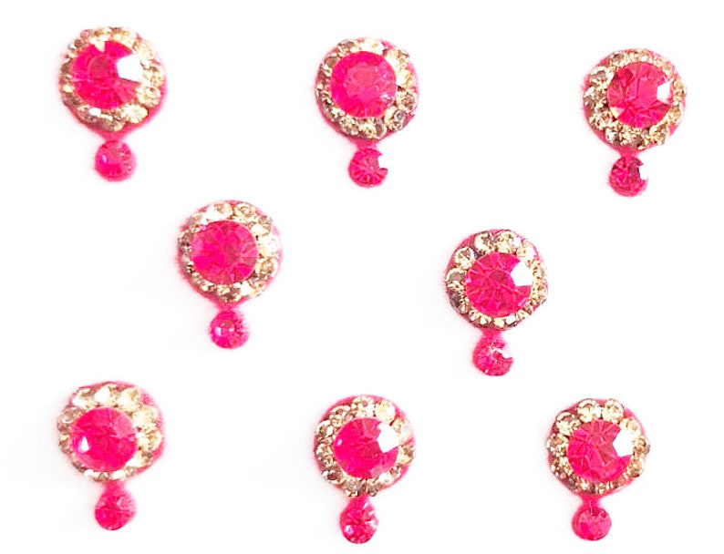 Indian Round Bindis Stickers Stone Bindi Sticker Stick on - Etsy