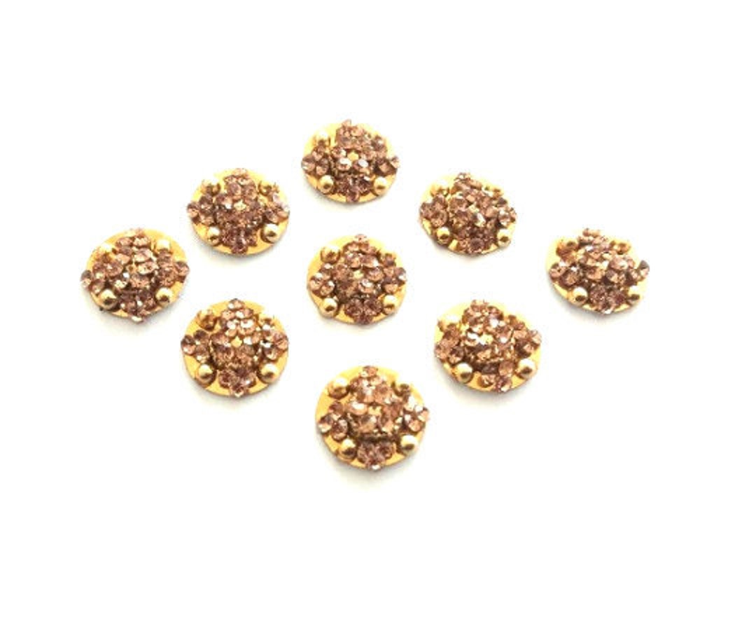 Round Bindi Fancy Party Bindis Bindi Stickers Gold Round - Etsy
