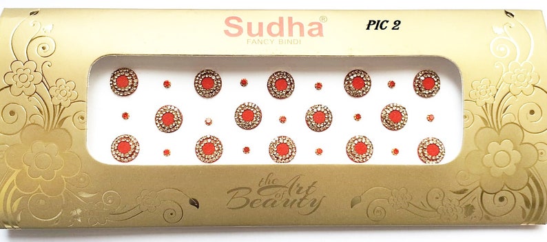 Red Indian Bindis Big Round Wedding Designer Bindis - Etsy