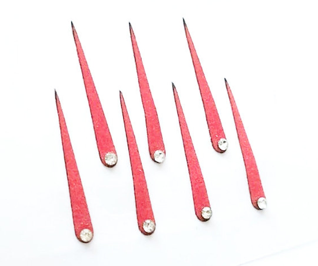 Wholesale 4 Pack Bindi in Long Tilak Red Velvet Tikka Bindi Sticker ...