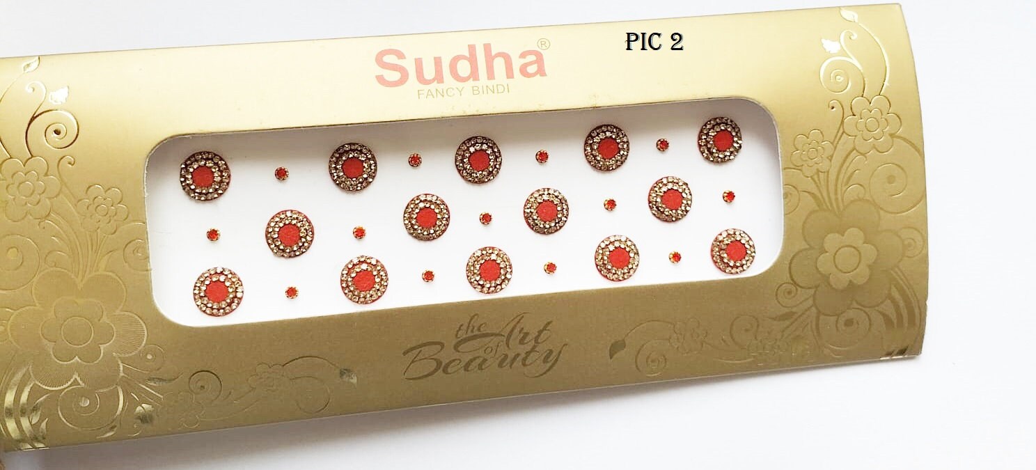 Red Indian Bindis Big Round Wedding Designer Bindis - Etsy