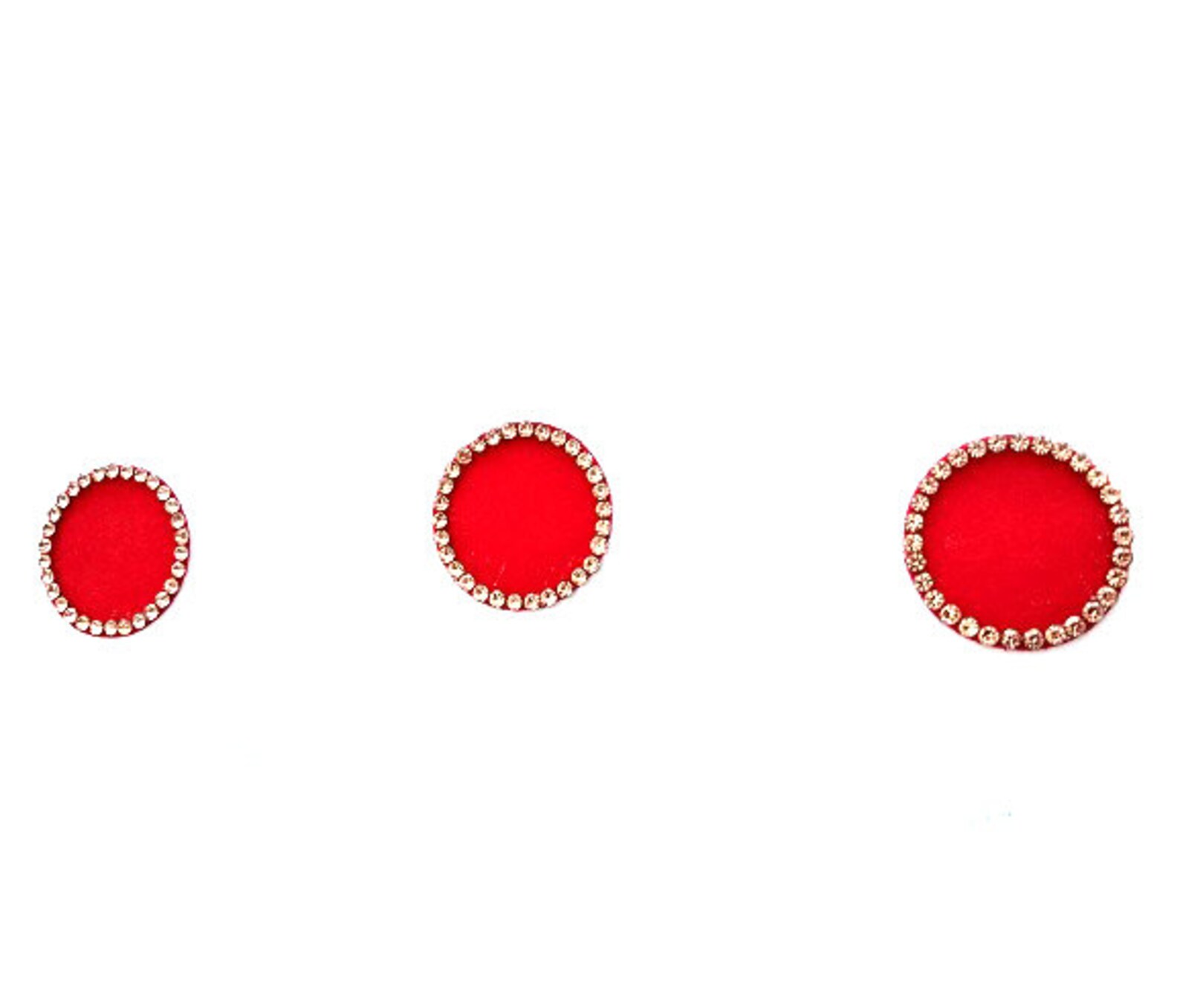 4 Pack 12 Big Round Bindis Traditional Bindi Red Velvet | Etsy