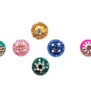 Colorful Designer Round Bindi Indian Body Art Temporary Wedding Fashion ...