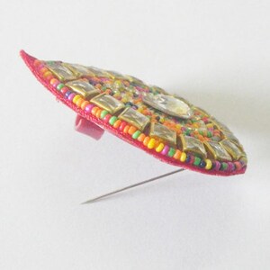 Oval Shape Pin Indian Sari Pins Beautiful Handmade Pin for - Etsy