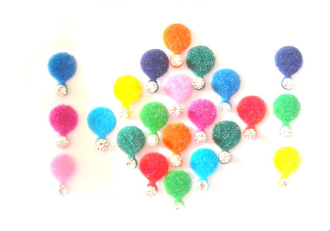Plain Velvet Bindi Stickers, Forehead Face Jewels Velvet Colorful Bindi ...