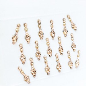 Gold Long Bindi Crystal Designer Bindi Rhinestones Bollywood - Etsy