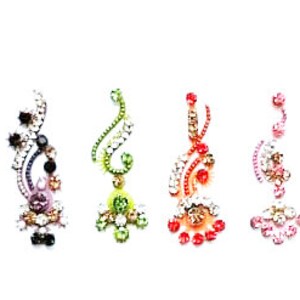 High Quality Long Bindi Temporary Face Stickers Bridal Bindis - Etsy