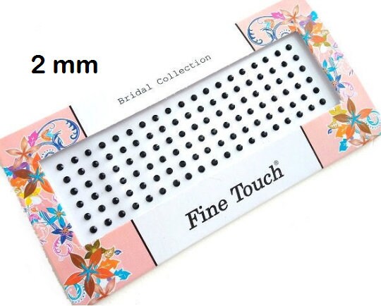 Small Black Bindi, 2 Long Pack, Wholesale Black Belly Stickers, Small ...