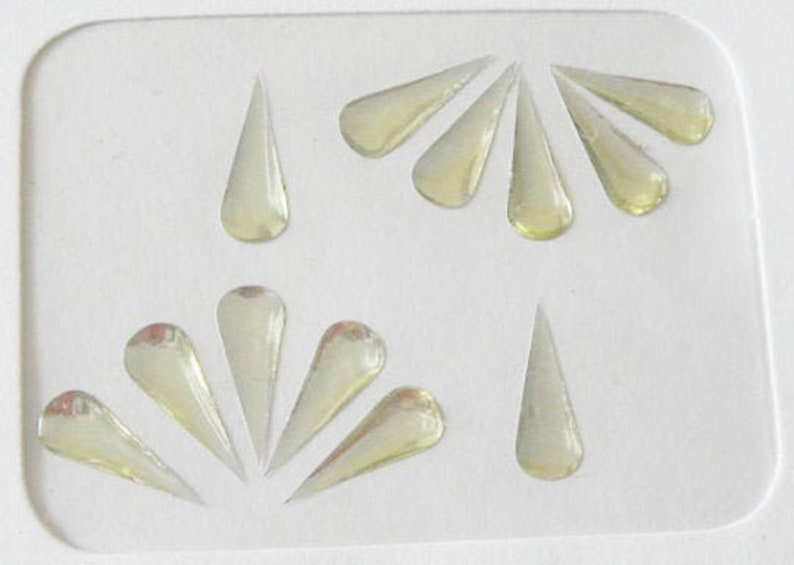 6 Pack Teardrop Yellowish White Indian Wedding Favor, Festival Bindi ...
