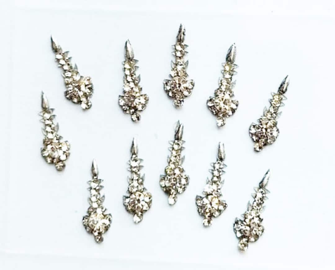 Silver Long Bindi, Face Bindi Stickers ,bridal Bindis India Bindis ...