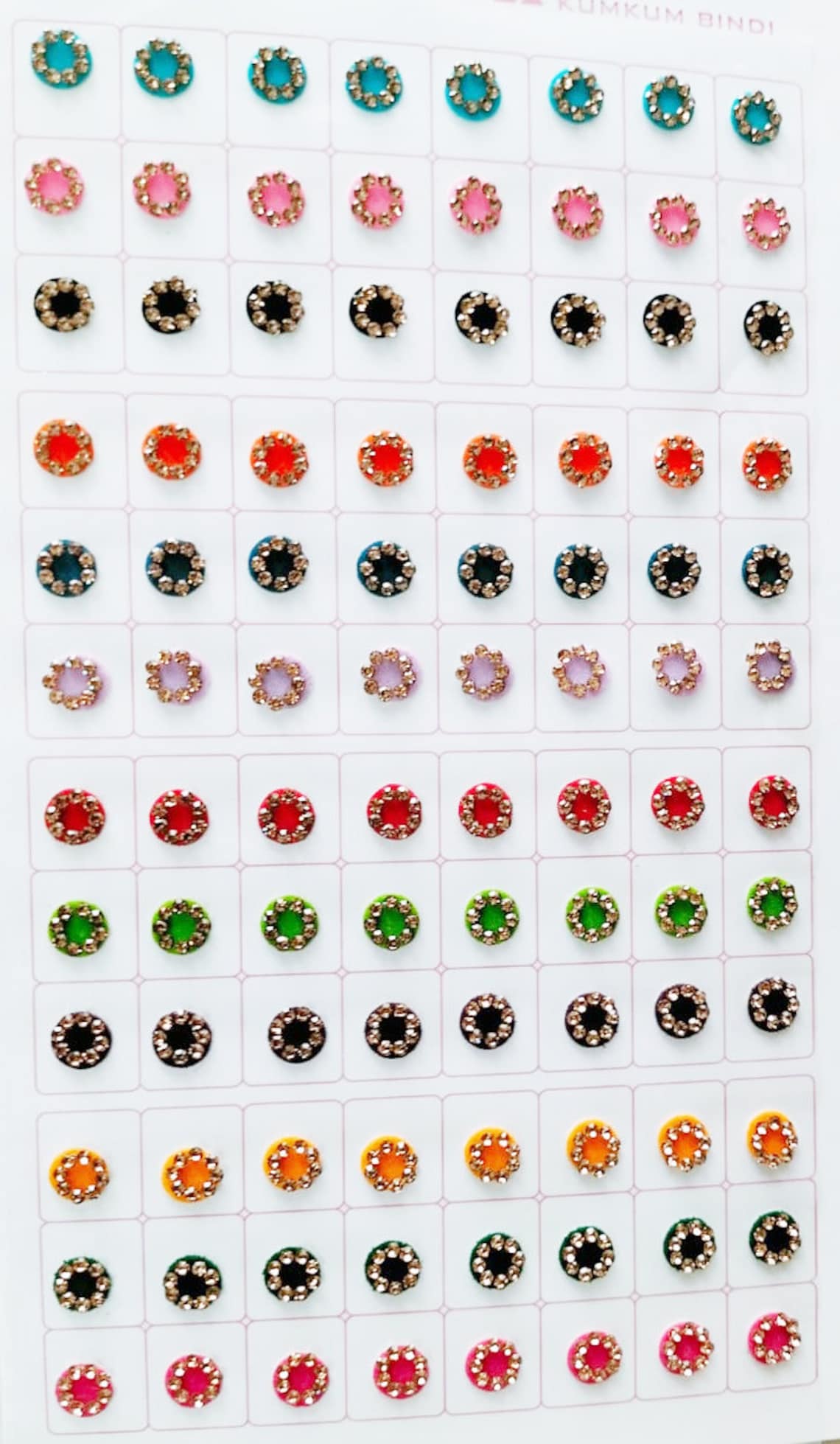 Round Bindi Book Rhinestones Bindi Stickers 960 Round - Etsy