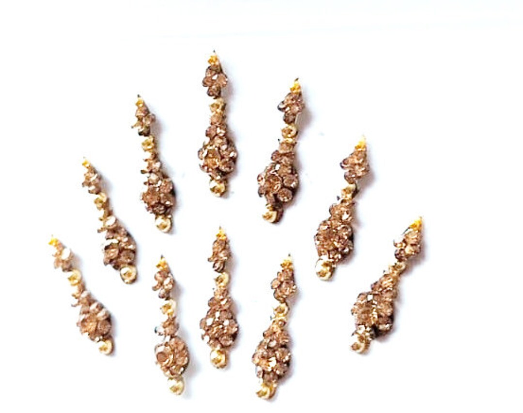 Gold Long Bindis Face Jewels Bindis bridal Bindis Stickers - Etsy