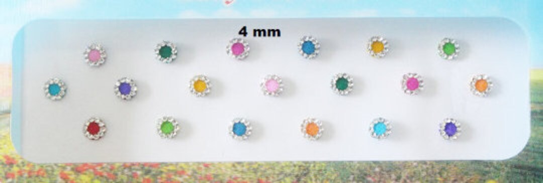 Popular Round Velvet Fancy Bindis Plain Round Silver Bridal - Etsy